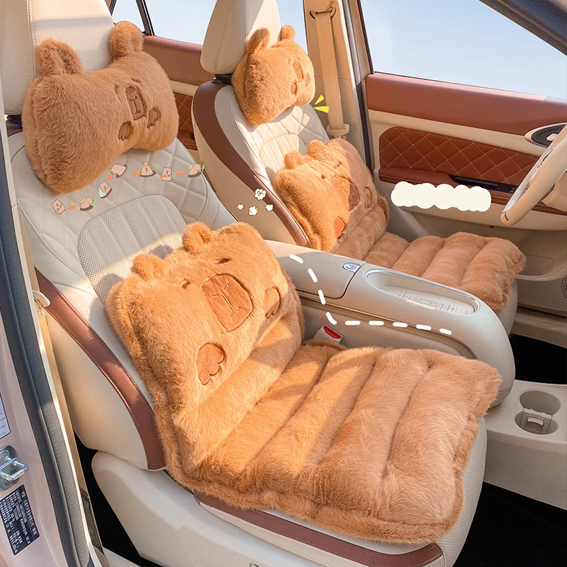 Car-Headrest-Car-Neck-Pillows-Cute-Cartoon-Plush-Waist-Pillow-Back ...