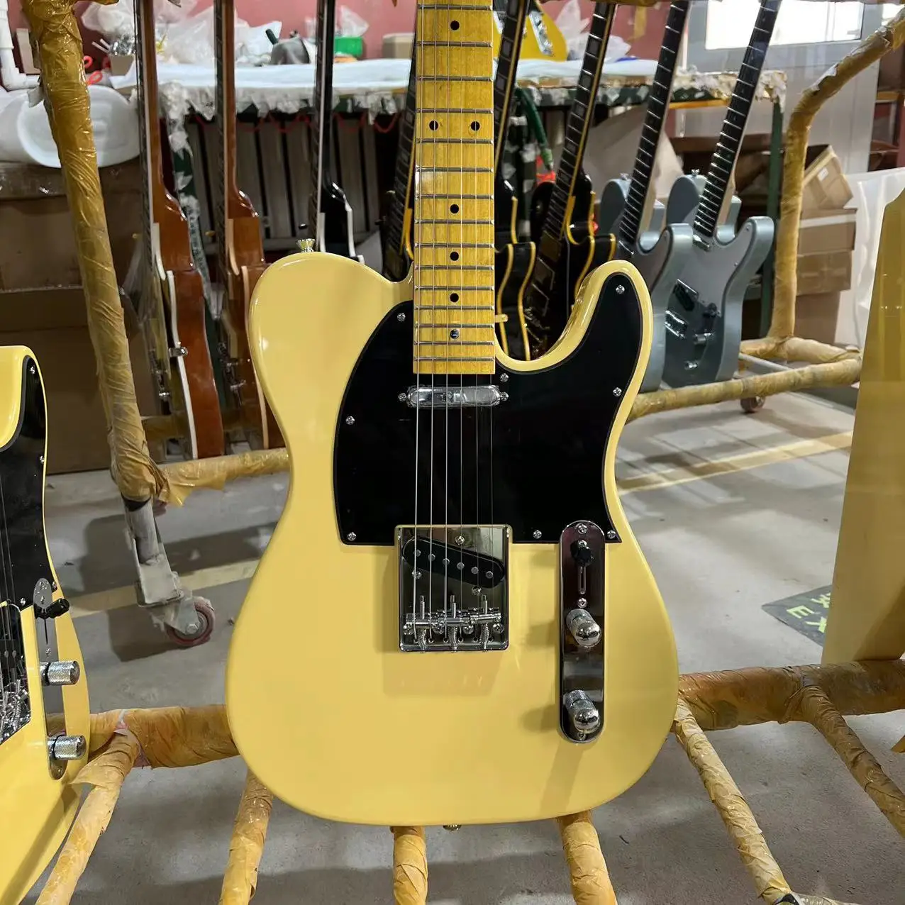 Tele-Electric-Guitar-Cream-Color-Mahogany-Body-Rosewood-Fingerboard ...
