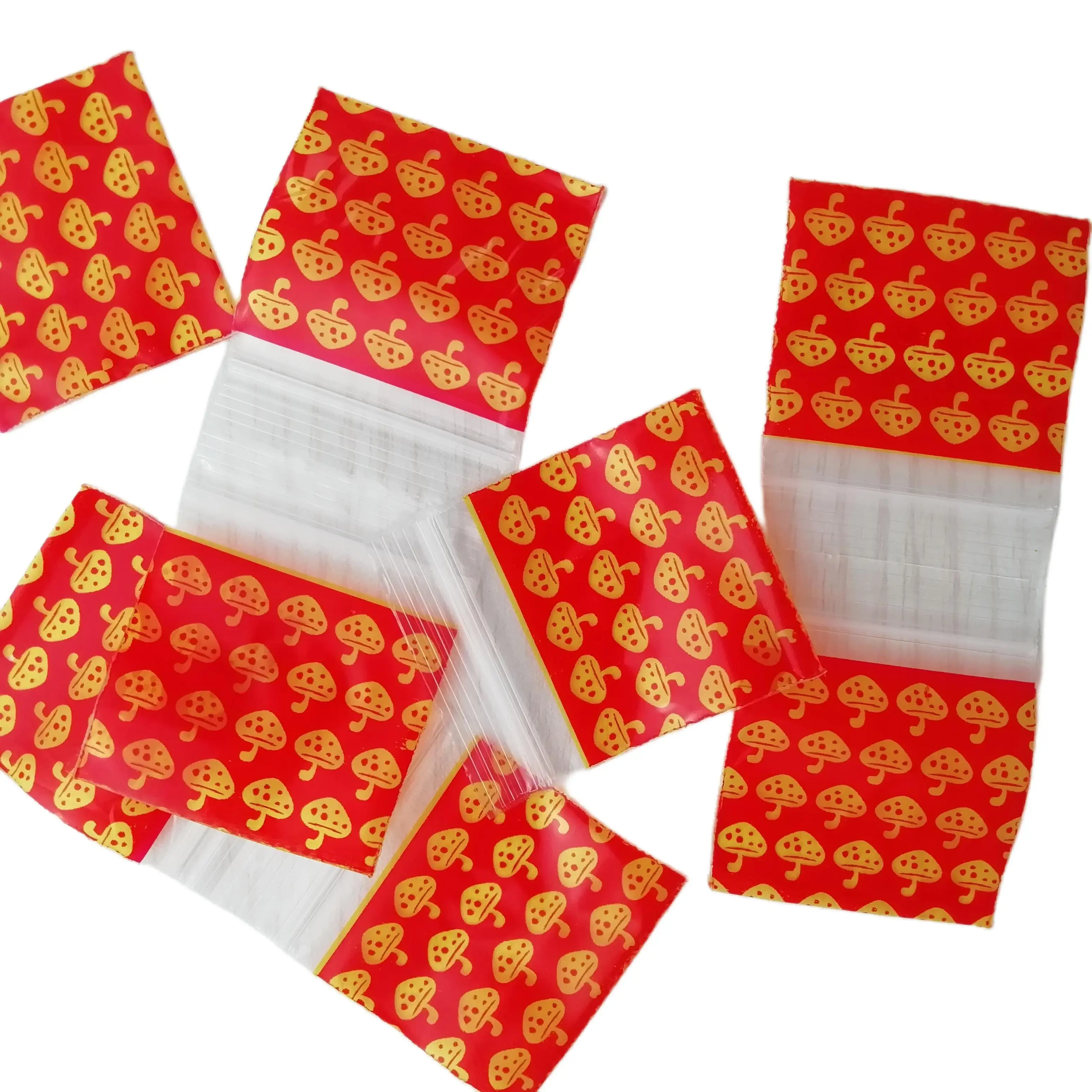 175175-Mushrooms-Design-Reclosable-Zipper-Bags-50-100-Small-Ziplock ...