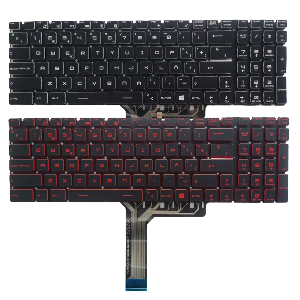 New Backlit Spanish Keyboard For Msi Gt62 Gt72 Ge62 Ge72 Gs60 Gs70 Gl62 ...