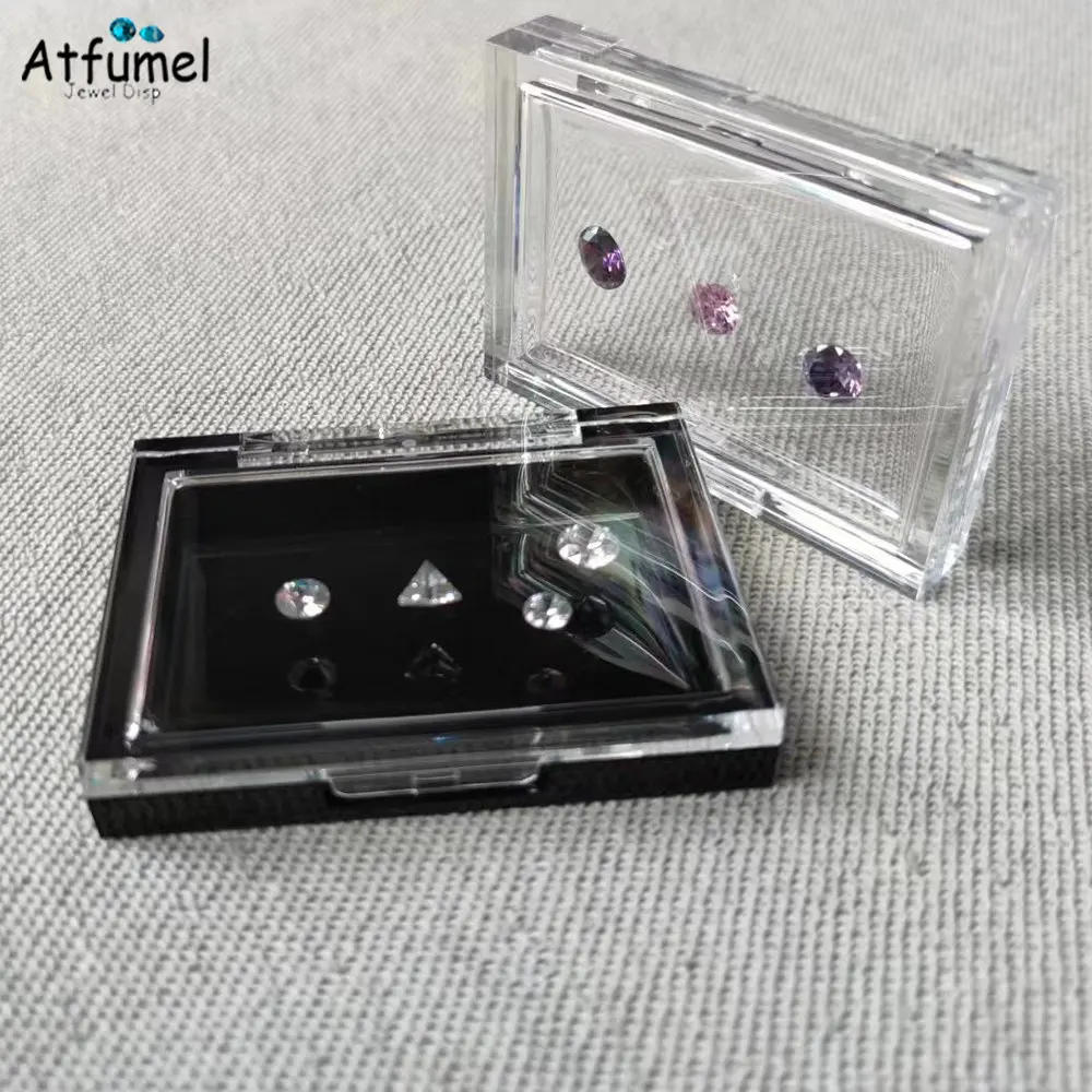 Sale Adhesive Loose Diamond Box Transparent Gemstone Storage Case Stone ...
