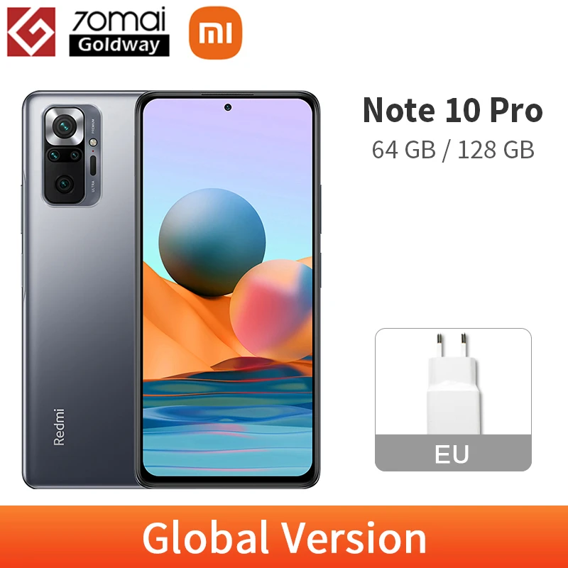 Versão global xiaomi redmi nota 10 pro 6gb 64gb/128gb 108mp câmera do ...