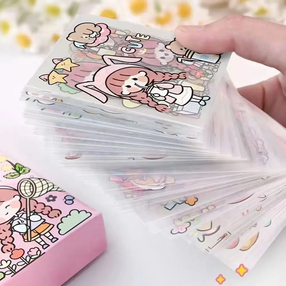 50Pcs-Cute-Cartoon-Patterns-PVC-Stickers-Waterproof-Transparent ...