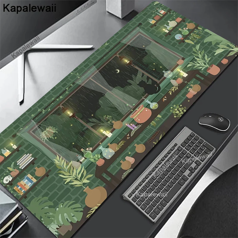 Mouse-Pad-Kawaii-Deskmat-XXL-Large-Pc-Gamer-Mousepad-Cute-Black-Cat ...