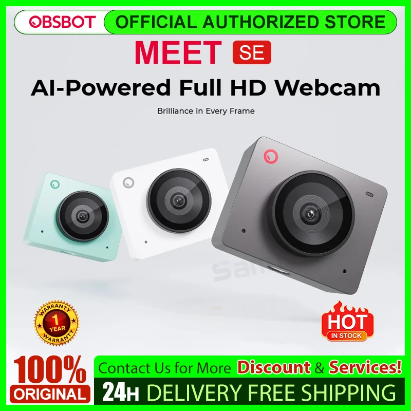 OBSBOT Meet SE 1080P 100FPS Webcam AI Framing Streaming Camera for ...