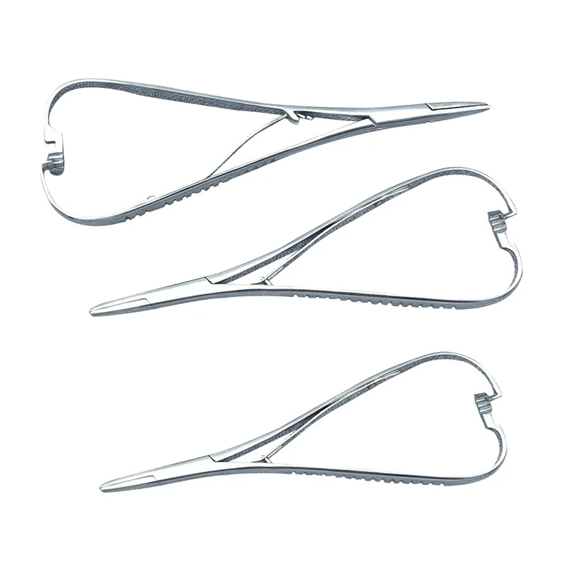 Stainless-Steel-Full-Grip-Needle-Forceps-Clamp-Straight-Grip-Needle ...