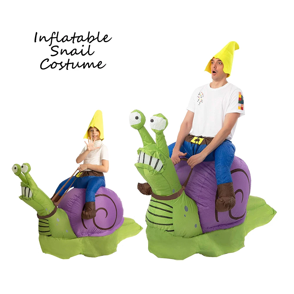 Halloween Funny Inflatable Ride Snail Costume Animal Cosplay Suit ...