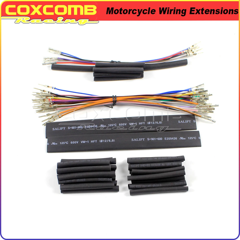 Motorcycle 8" Handlebar Switch Extension Wiring Kit Harness 32 Wires ...