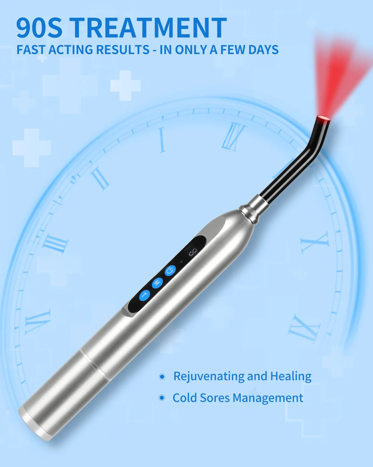 Cold Sore Laser Therapy Device Light Therapy Mouth Ulceration Blisters ...