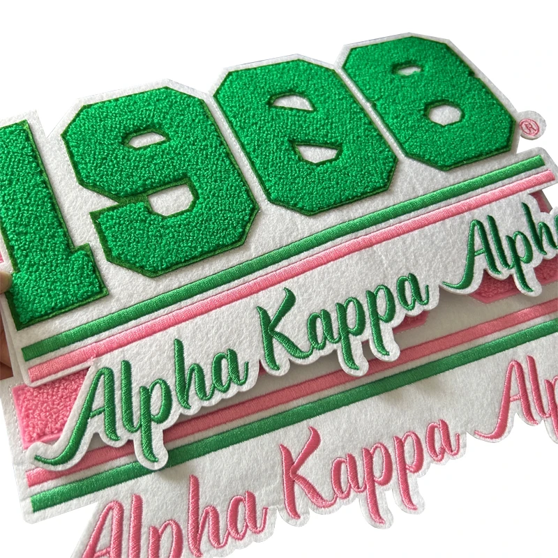 Personalized Sorority Chenille Delta Sigma Theta 1913 & Alpha Kappa Alpha 1908 Patches for Soror ...
