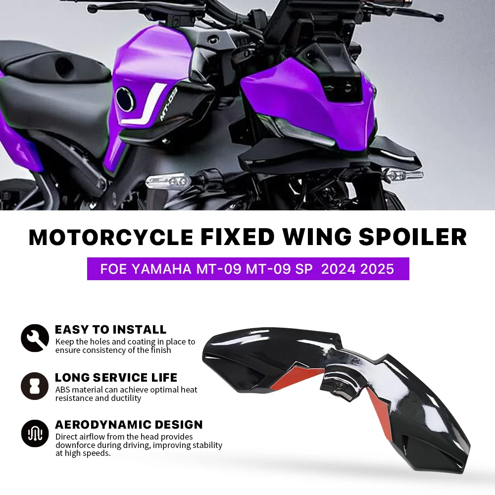 Motorcycle front spoiler fixed wing for Yamaha MT-09 MT-09 MT09 SP 2024 ...
