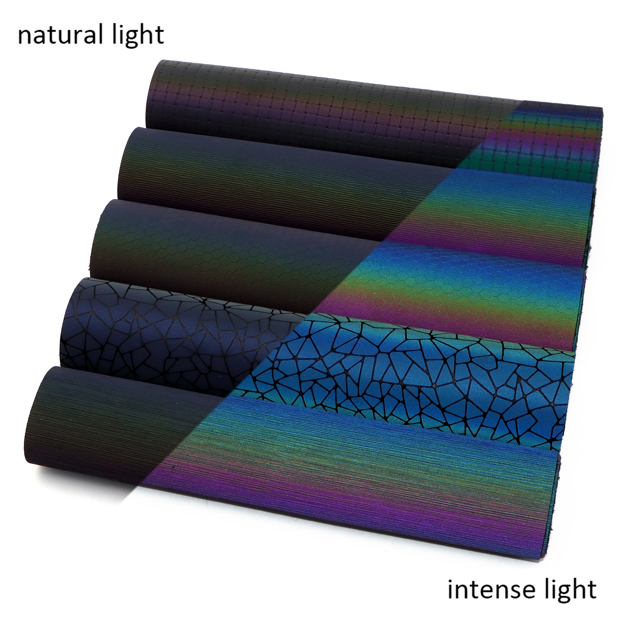 Gradient-Color-Faux-Leather-Sheets-Reflective-Bump-Texture-Synthetic ...