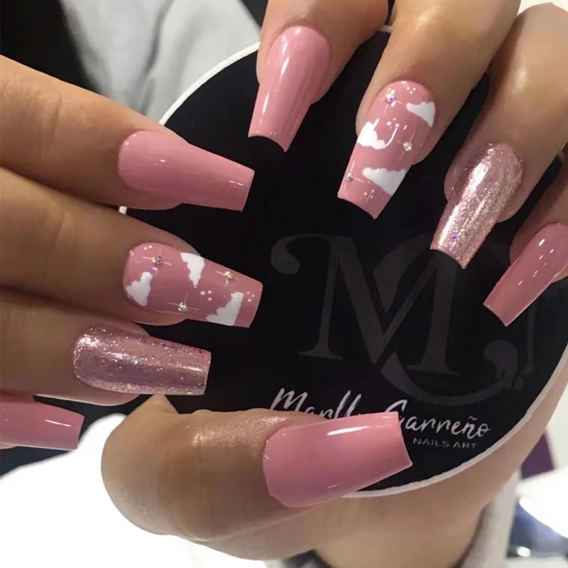 Pink Tip Nails