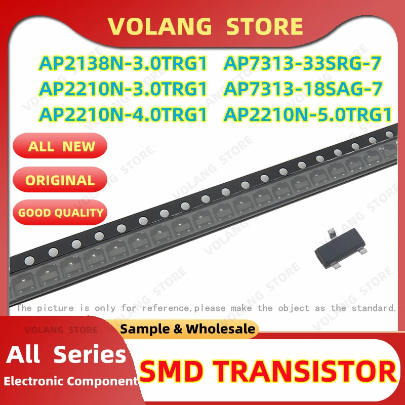 10Pcs-SOT23-3-MOSFET-AP2138N-3-0TRG1-AP7313-33SRG-7-AP2210N-3-0TRG1 ...