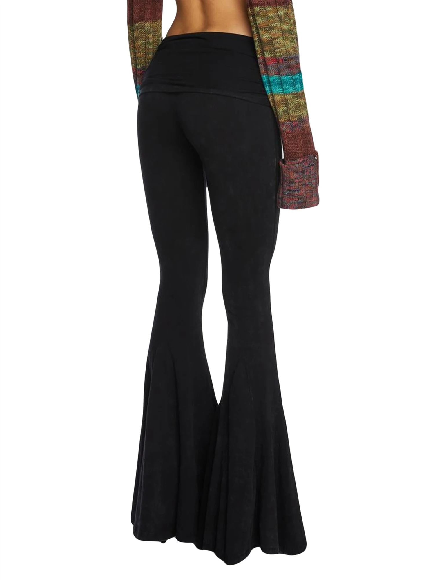 Women-s-Velvet-Flared-Pants-Stylish-Solid-Color-Bell-Bottom-Trousers ...