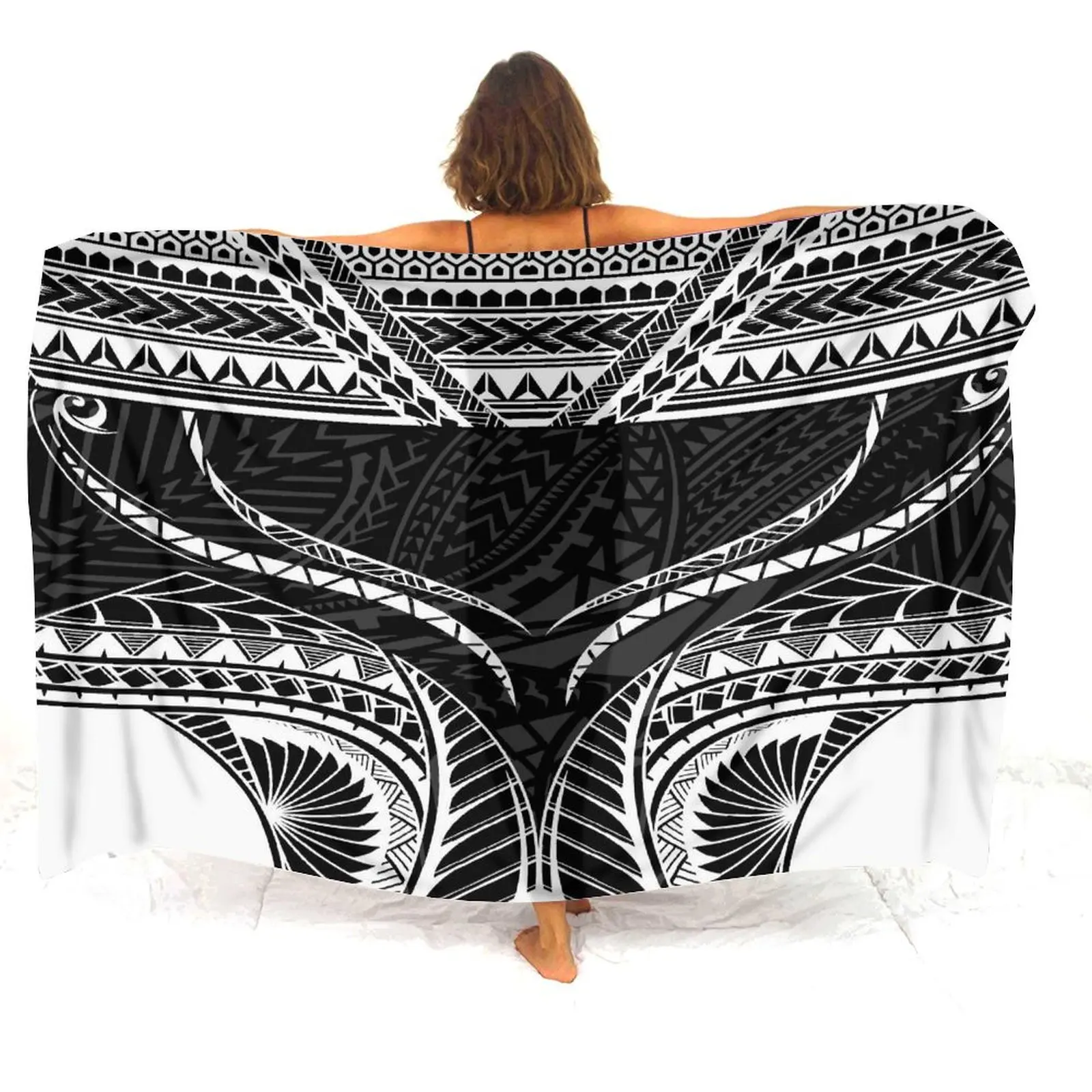 Samoa-Vintage-Tribal-Print-Custom-Sarong-Polynesian-Ladies-Sarong ...