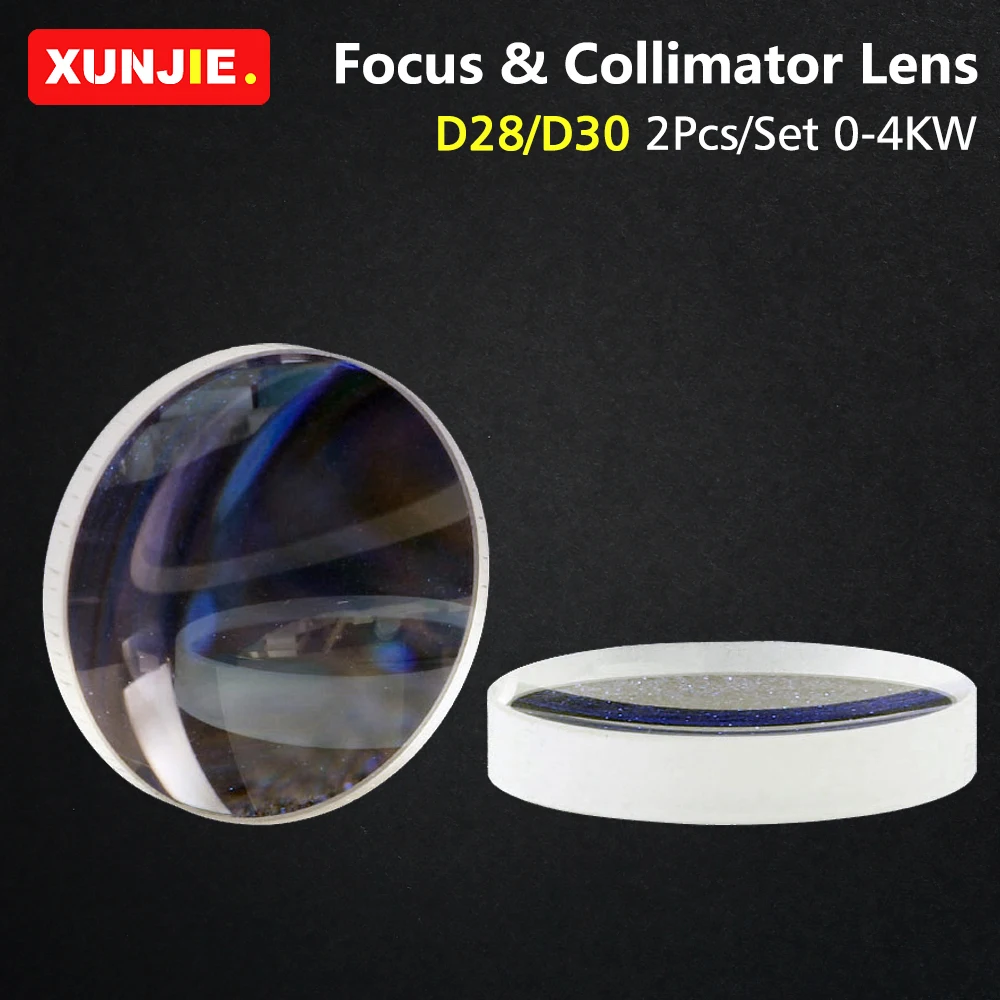 Focus Collimator Lens D28 D30 F75/100/125/150/155/200mm 2Pcs Quartz ...