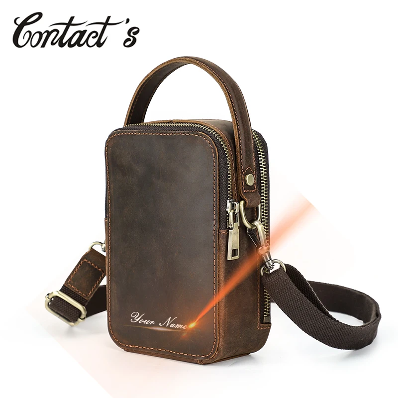 Genuine-Leather-Men-Small-Shoulder-Bag-for-Phone-Vintage-Casual ...