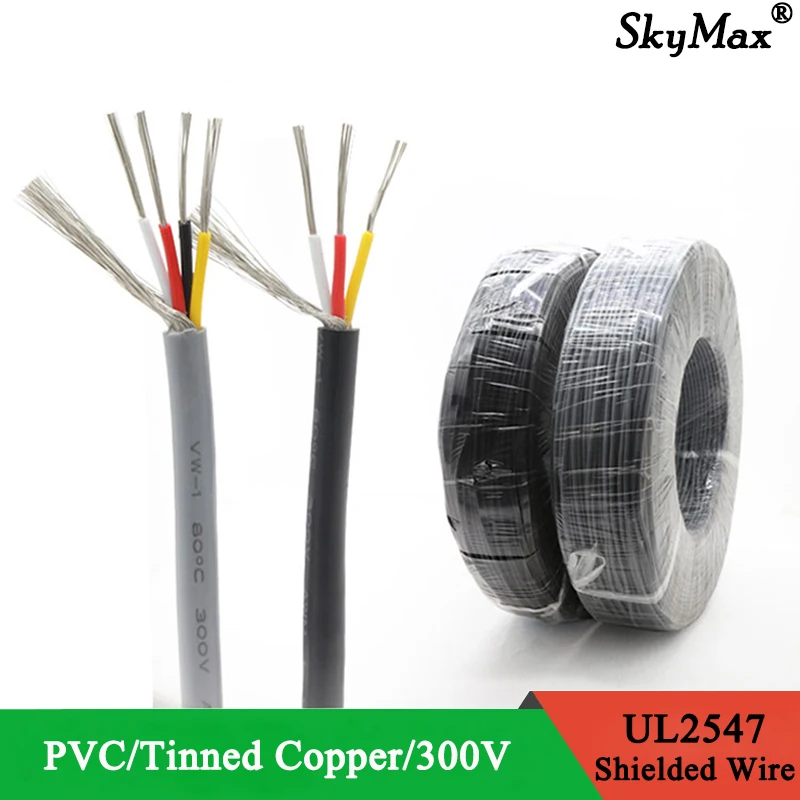 28AWG-UL2547-Shielded-Wire-2-3-4-5-6-7-8-Cores-PVC-Insulated-Channel ...