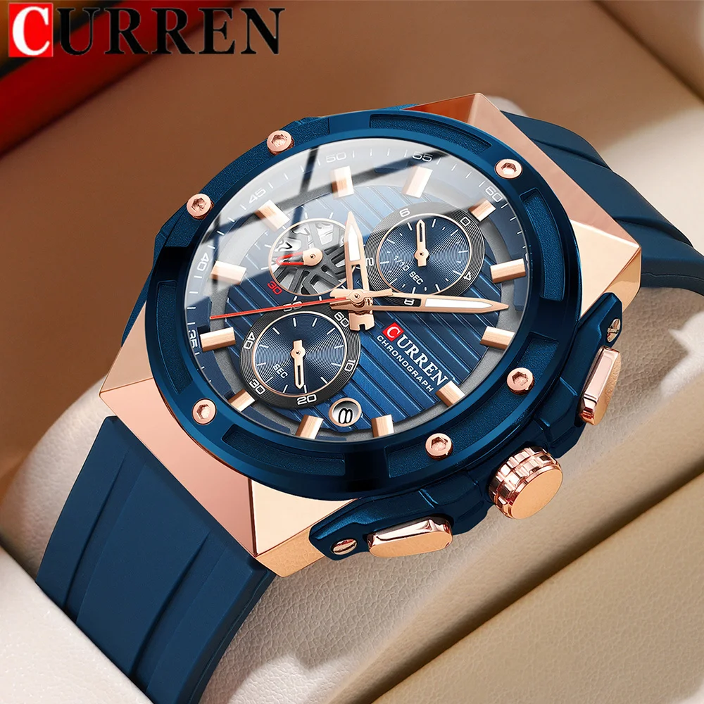 CURREN-WristWatch-Waterproof-Chronograph-Date-Men-Watch-Military-Army ...