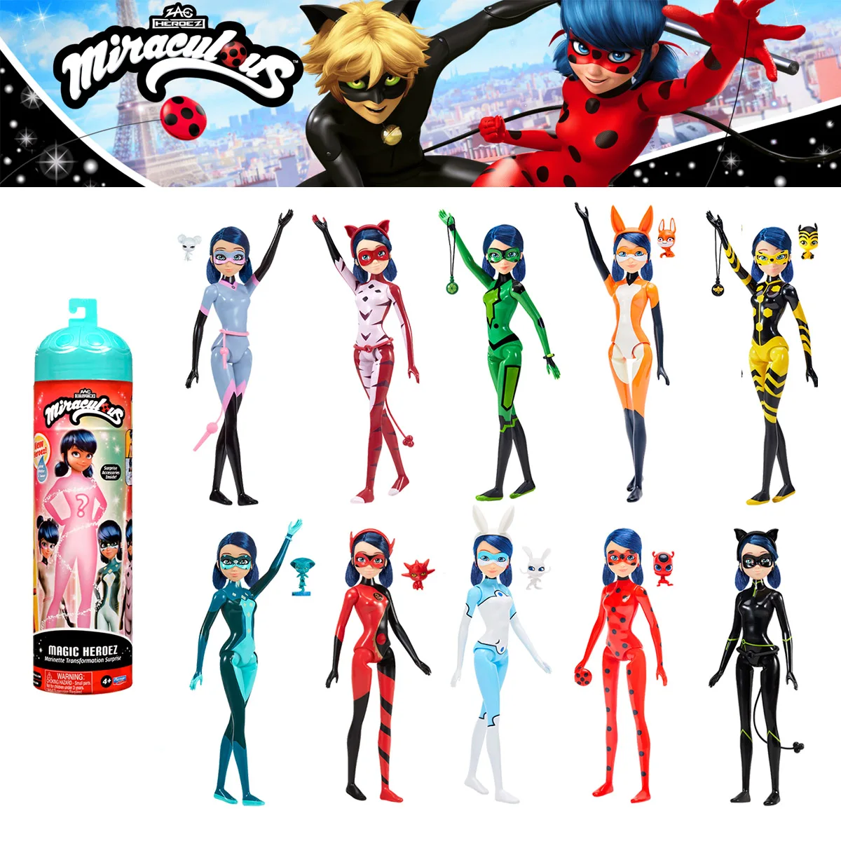 Playmates Miraculous Ladybug Marinette Transformation Surprise Magic ...