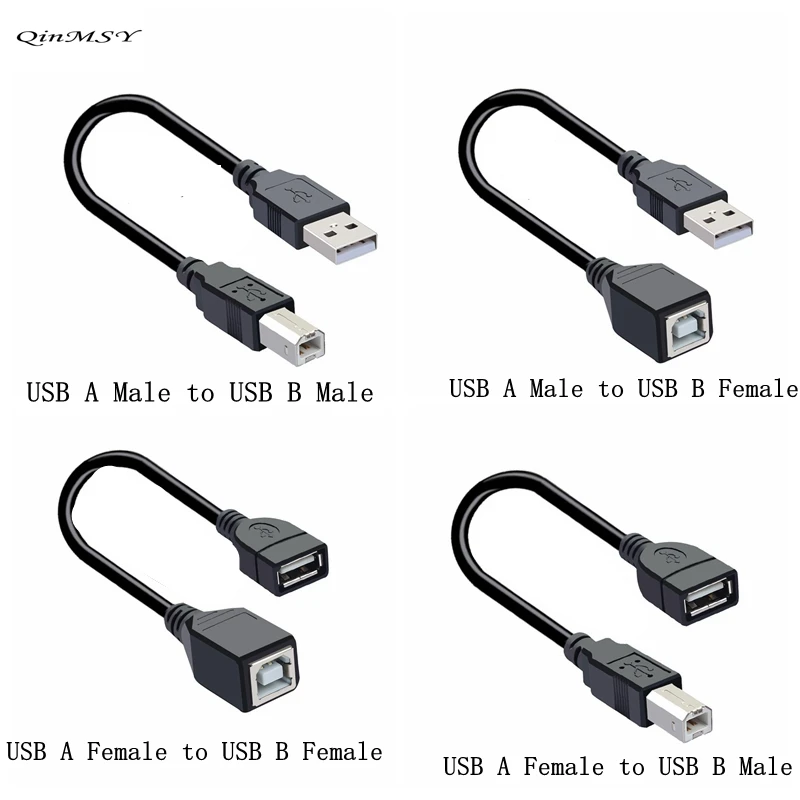 USB-2-0-Type-A-Female-To-USB-B-Male-Scanner-Printer-Cable-USB-Printer ...