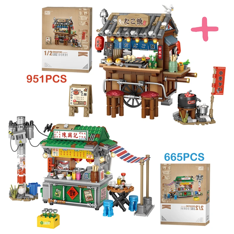 Loz – Mini Blocs De Construction Japonais Takoyaki Street View, Style ...