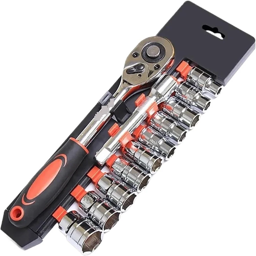 12pcs 1/2 Inch Socket Wrench Set Metric Impact Sockets Ratchet Spanner ...