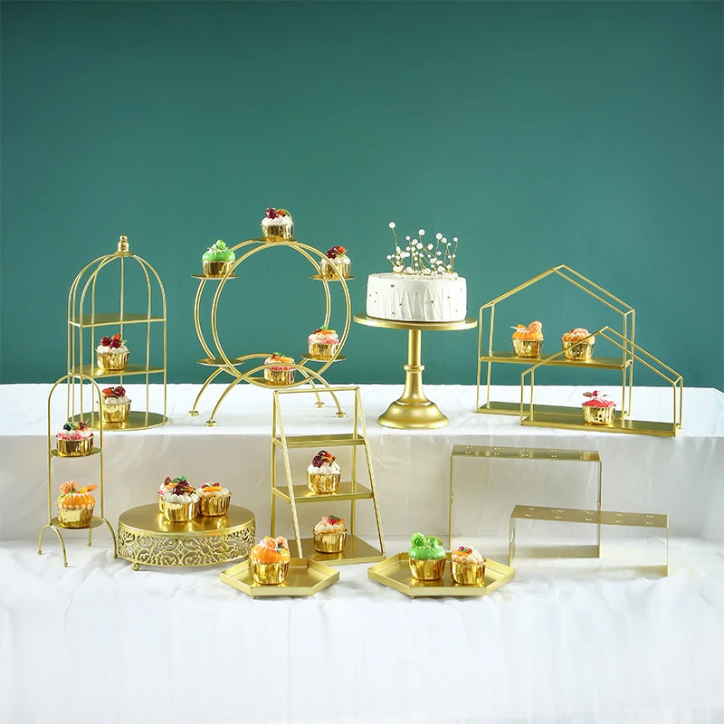 Stable Metal Dessert Table Cake Topper Display Stand Cupcake Plate ...