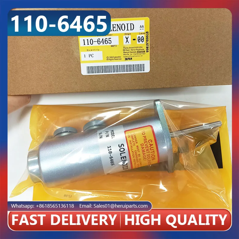 12V-24V-Flameout-Solenoid-Valve-110-6466-110-6465-for-Engine-6T-4121 ...