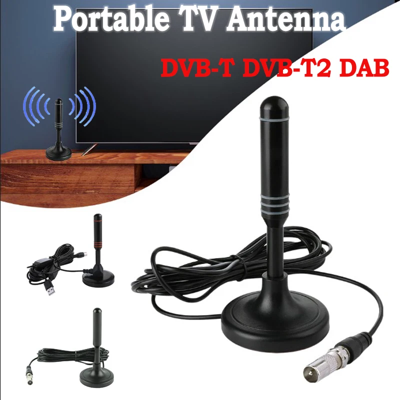 HDTV-Antenna-300cm-Coax-Cable-Digital-TV-Antenna-DVB-T-DVB-T2-DAB ...