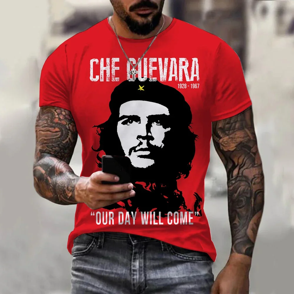 Newly-designed-Che-Guevara-head-3D-printed-T-shirt-men-s-summer-casual ...