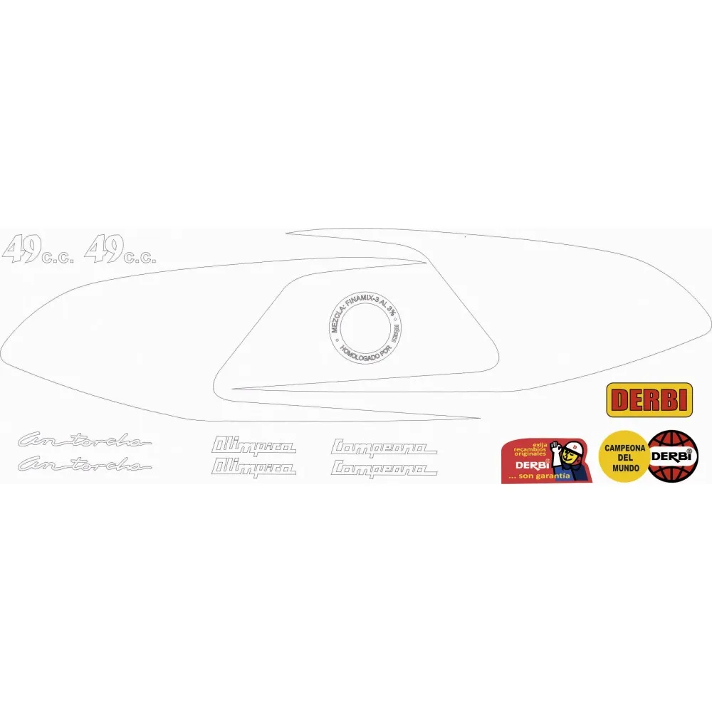 Classic-Motorbike-compatible-stickers-Set-DERBI-Antorcha-Ol-mpica ...