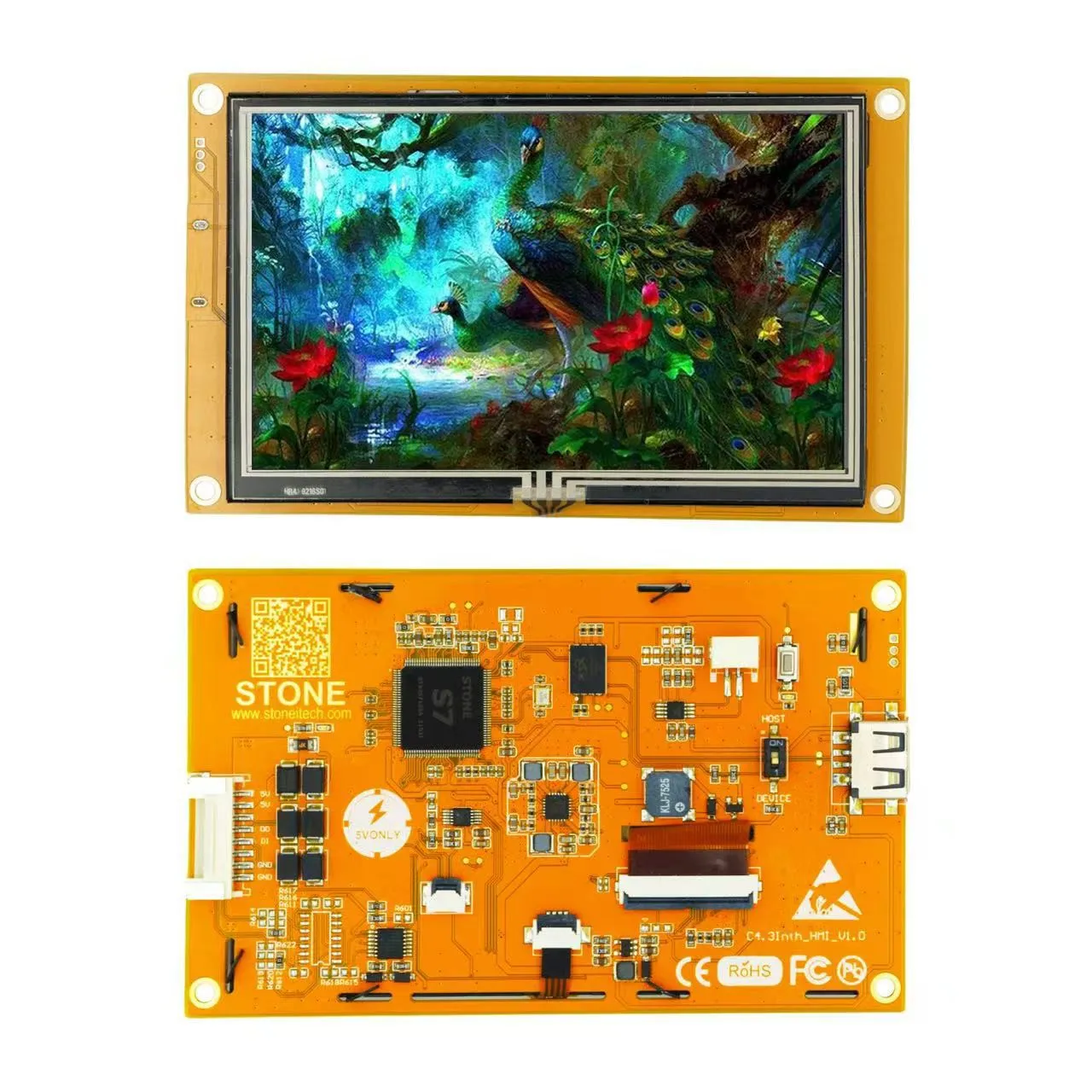 SCBRHMI Touch Screen Civil Type 4.3'' HMI Touch Display Built in RTC ...