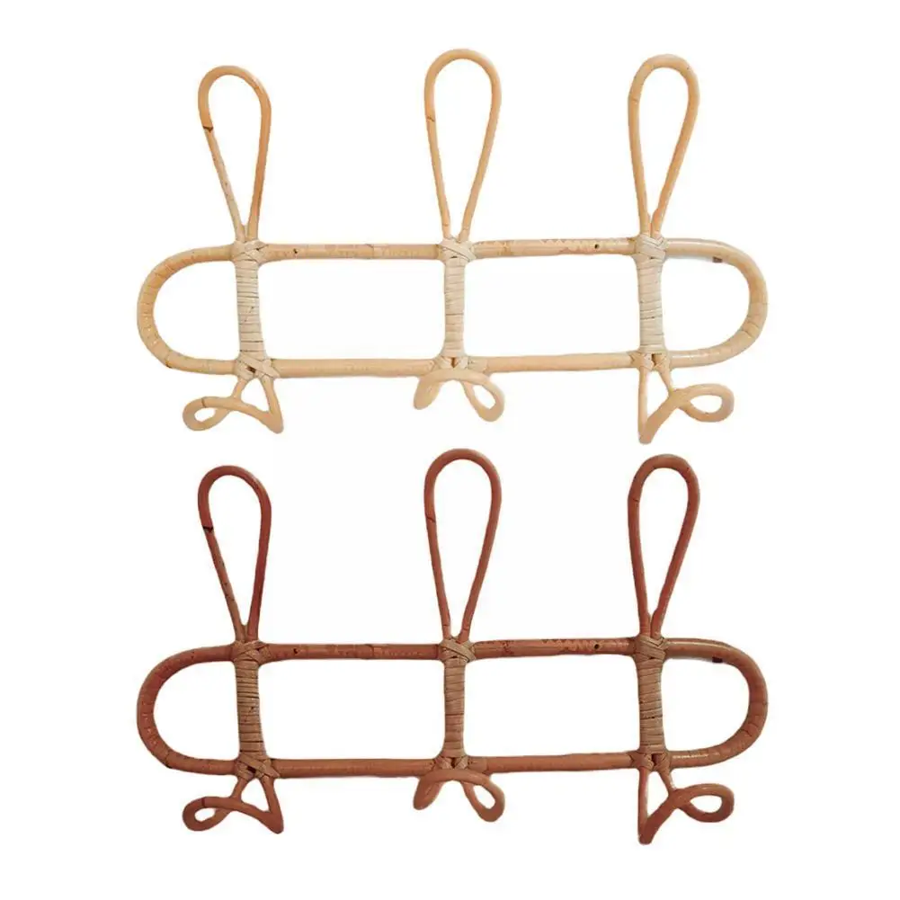 Rattan-Clothes-Hanger-Storage-Organizer-Kids-Garments-Hook-Rack-Hat ...