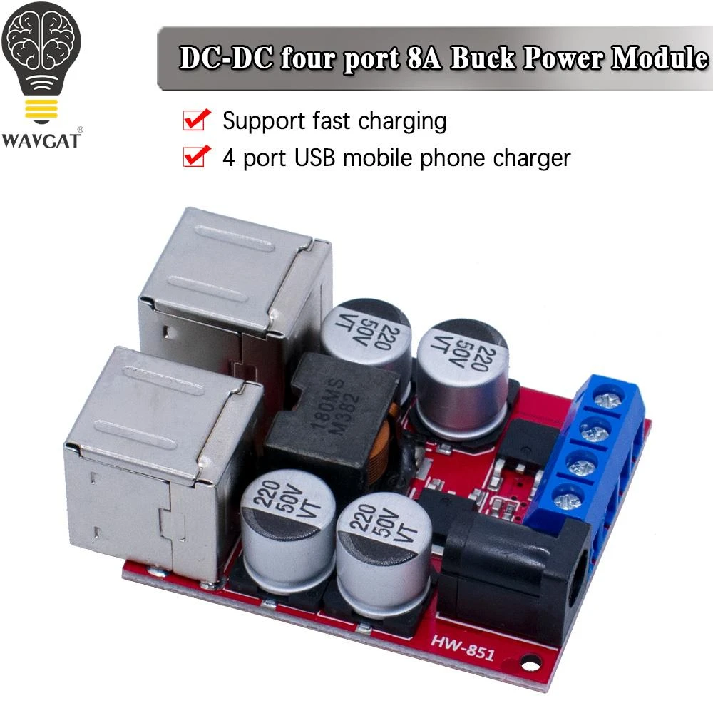 Dc-dc Vehicle Charging Board 8v-35v To 5v 8a Power Supply ...