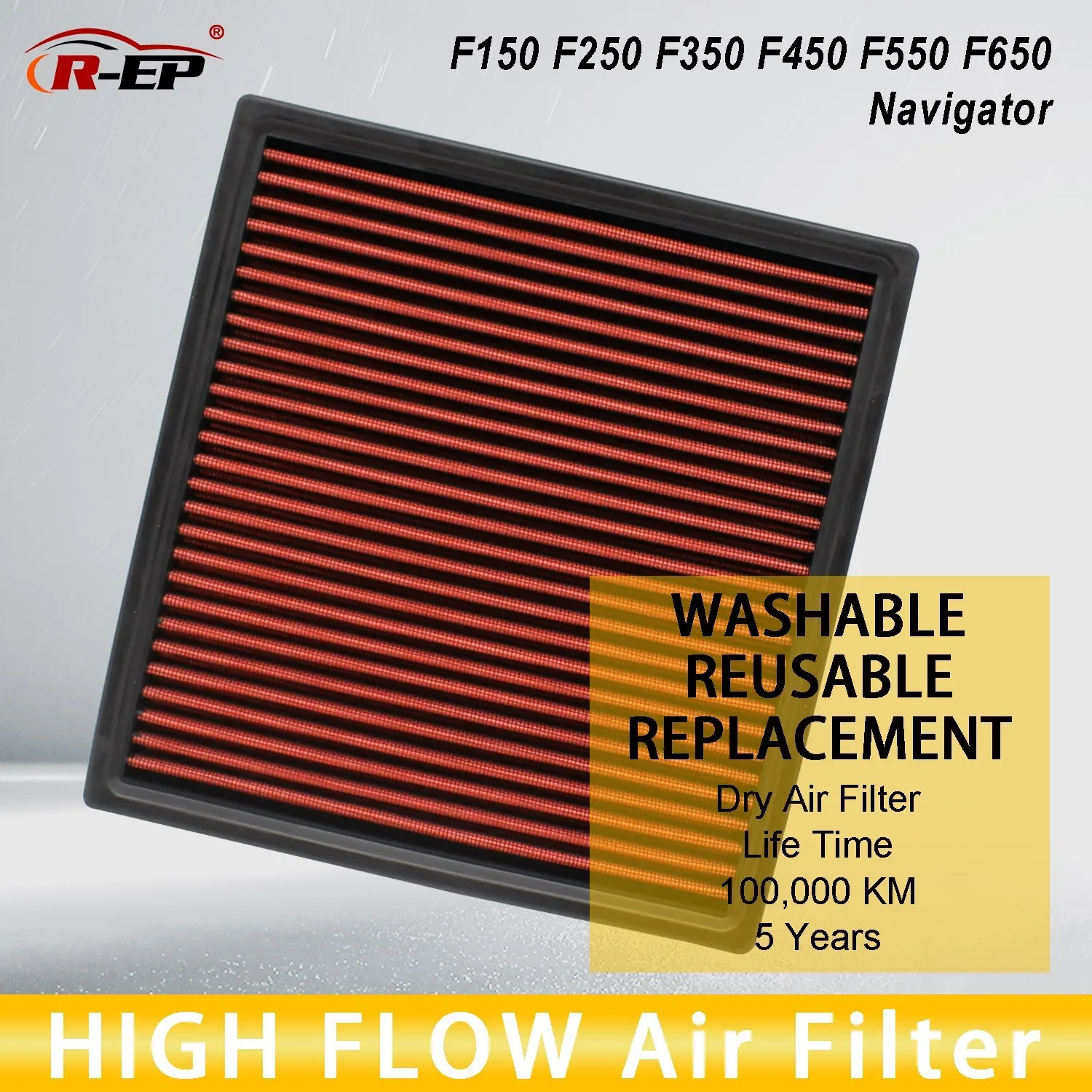 R-EP High Flow Air Filter Fits for Ford F150 F250 F350 F450 F550 F650 ...