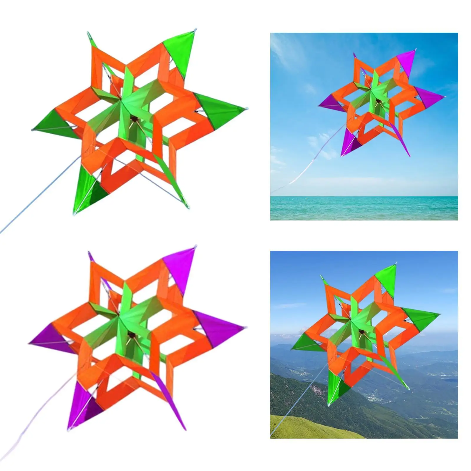 3D Lotus Flower Kite Colorful Three dimensional Kite for Open Places ...