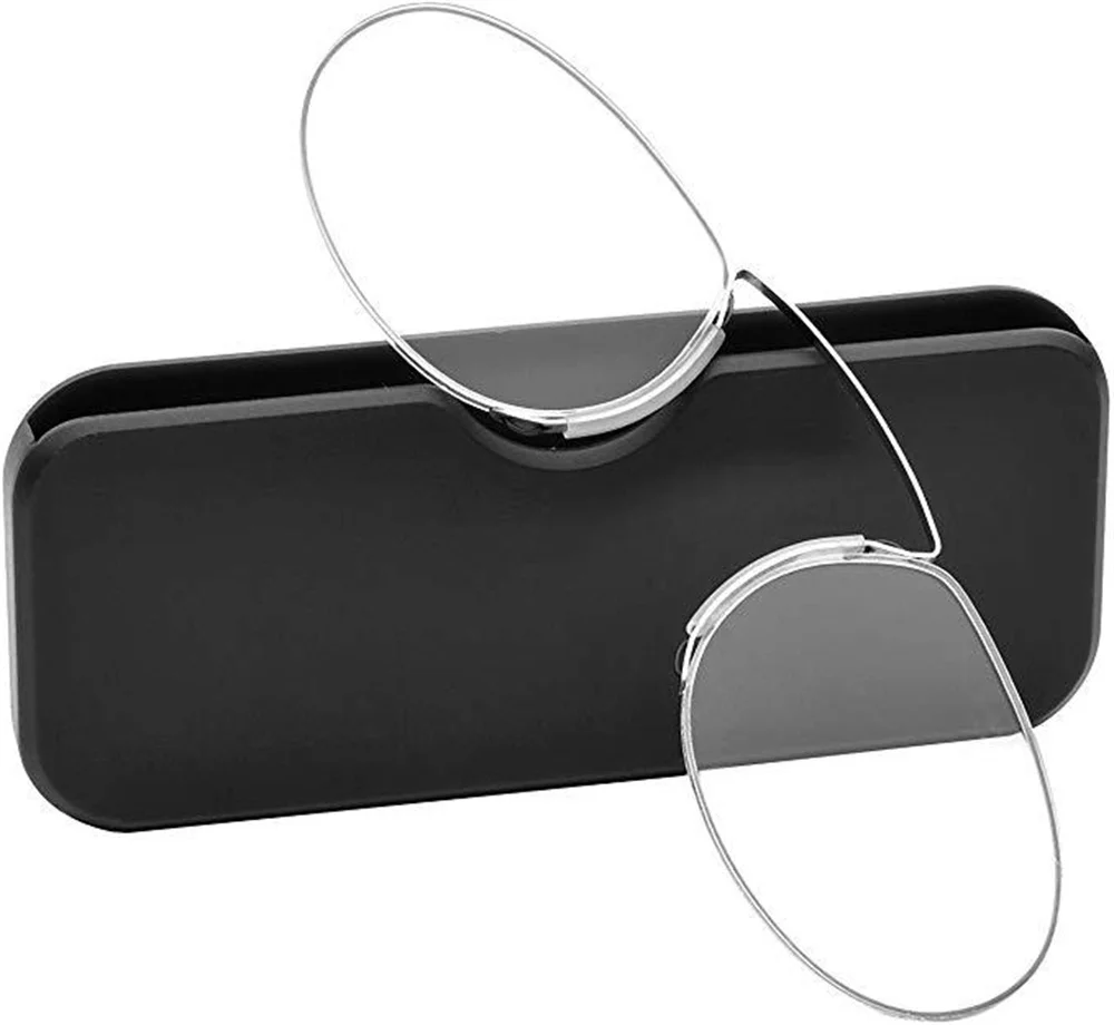 Rimless Nose Clip On Reading Glasses Mini Portable Legless Lazy Glasses ...