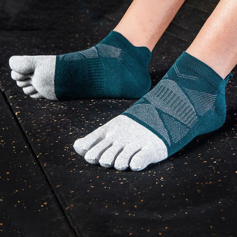 Men Five Finger Sport Socks Pure Cotton Breathable Anti-slip Sweat Anti ...