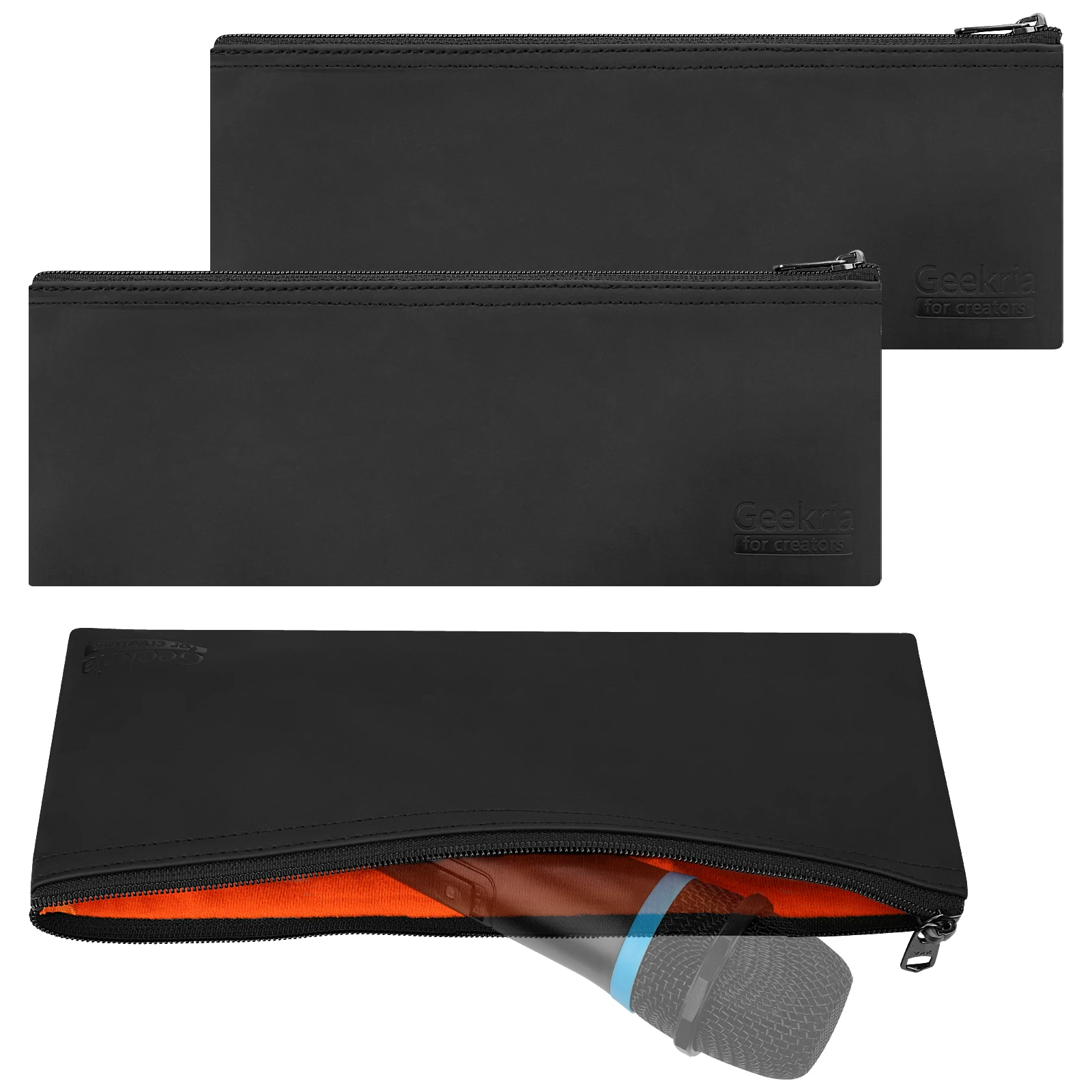 Geekria for Creators Microphone Zippered Pouch 3 Pack Compatible with ...