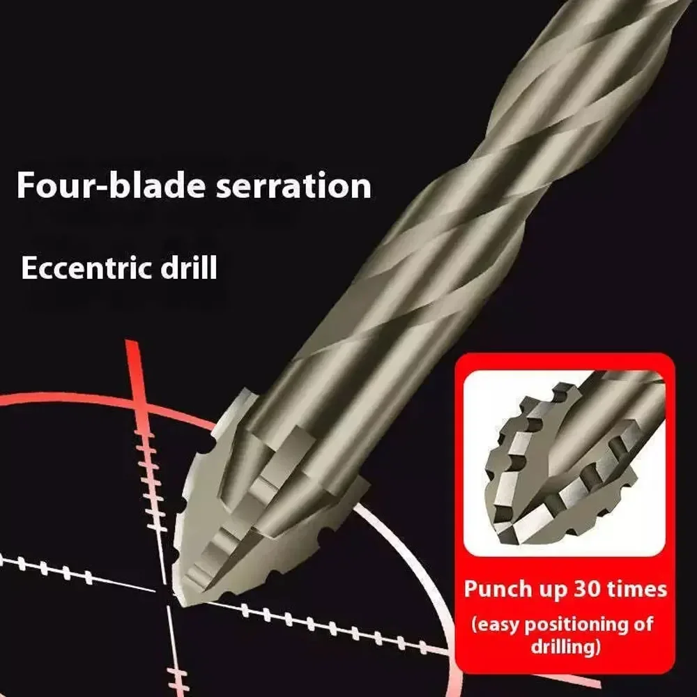 Four-Edged-Serrated-Eccentric-Drill-Bit-Set-High-Hardness-Hexagonal ...