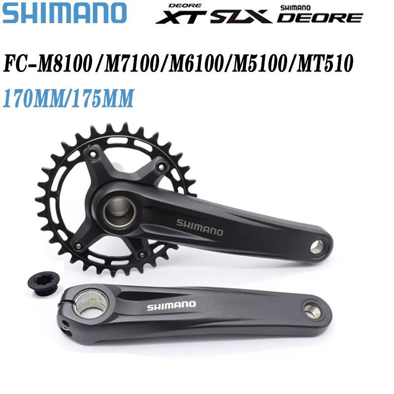 SHIMANO platos y bielas para bicicleta de montaña, platos y bielas de 170 velocidades, SLX M7100 ...