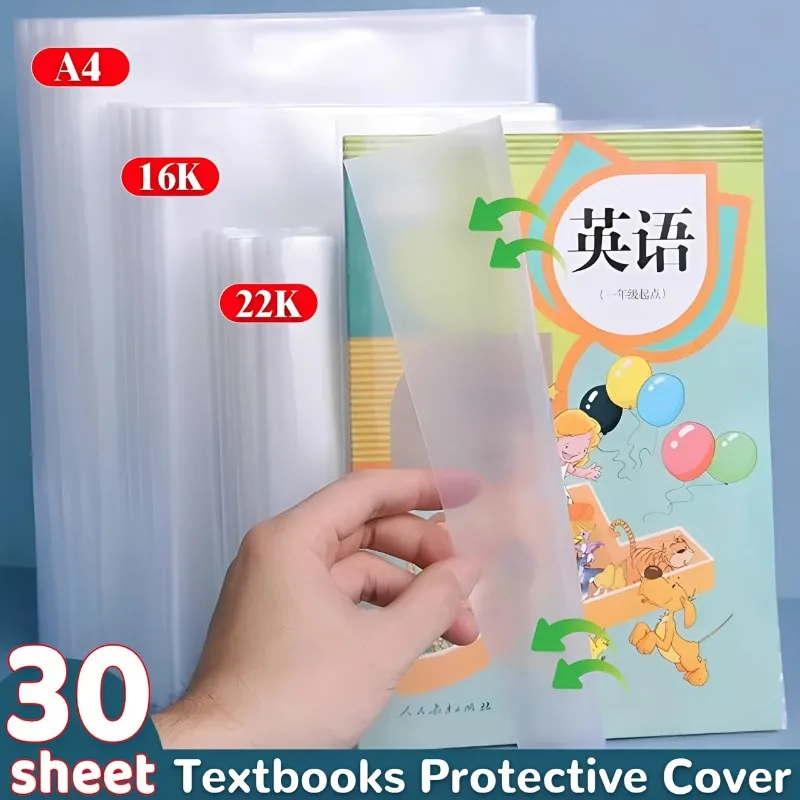 Capa transparente para caderno de estudante, à prova d'água, a4/16k/22k ...