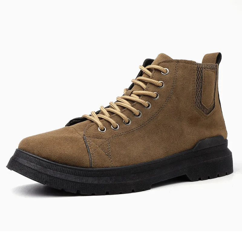 Autumn Winter Men Short Boots Retro Solid Color Short Boots for Mens ...