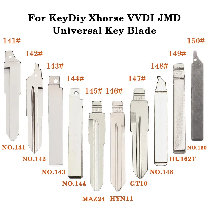 141-150# Universal Uncut Remote Flip Car Key Blank Blade For KeyDiy KD ...