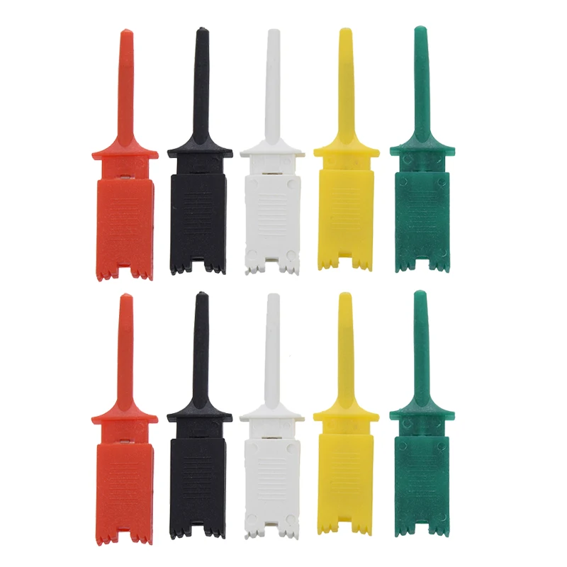 10PCS-Test-Hook-SMD-IC-5-Colors-Clip-Grabbers-Test-Probe-For-Electronic ...
