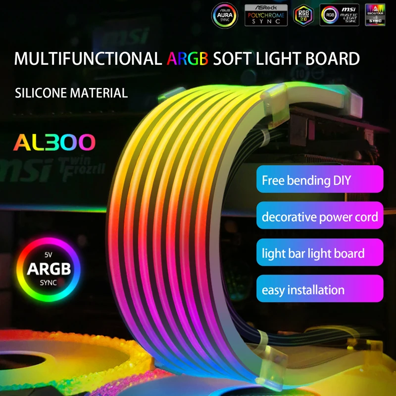 Flex-vel-RGB-LED-Light-Strip-PC-Backlight-Strip-l-mpada-dobr-vel-5V ...