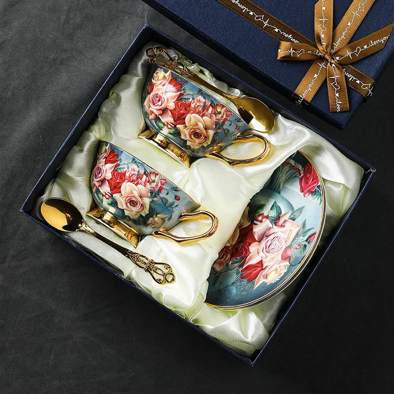 Rose-delicate-coffee-cups-bone-china-European-small-luxury-set-of ...