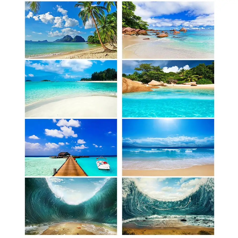 Blue-Sky-Sea-Beach-Photography-Backdrops-for-Photo-Studio-Vinyl-Cloth ...